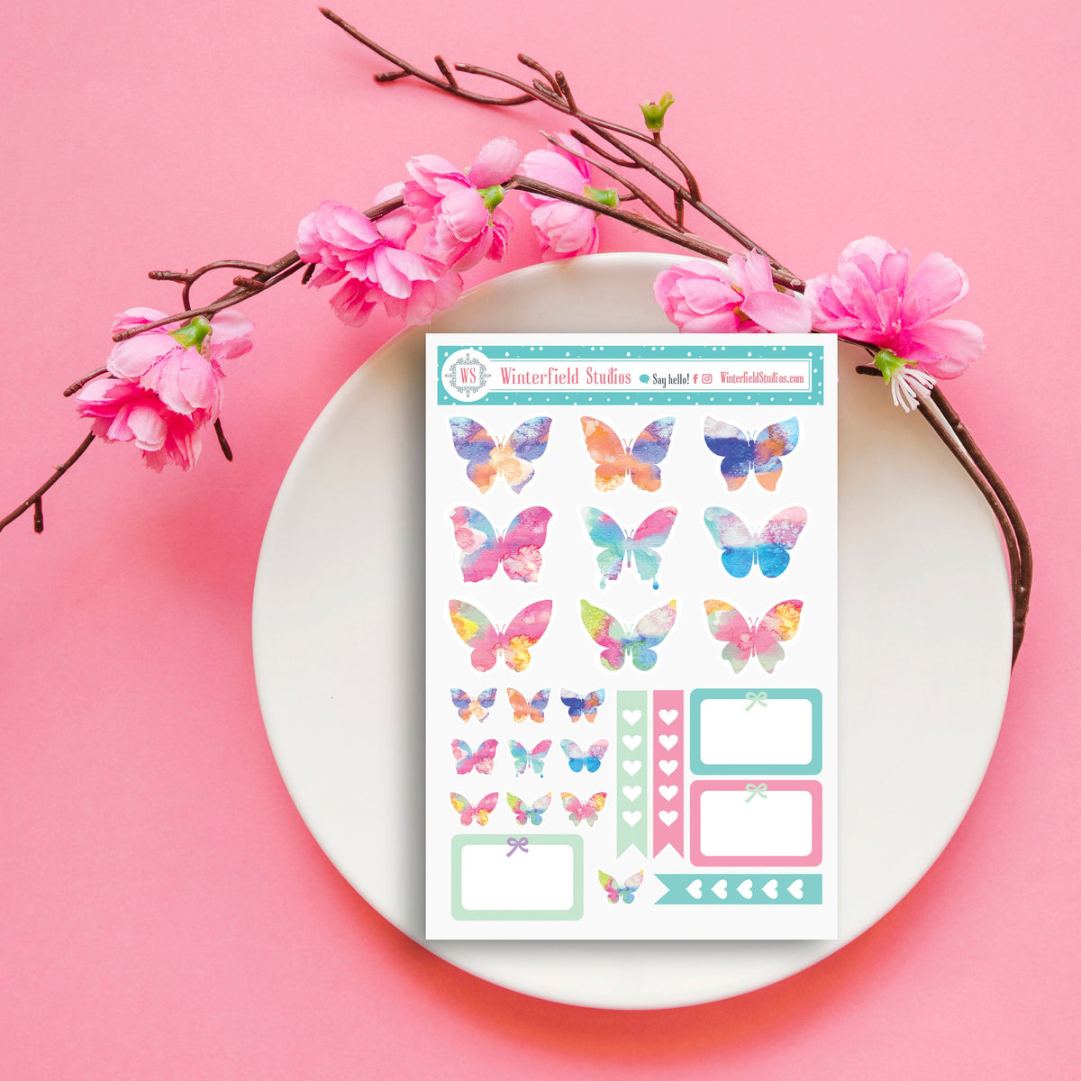 Watercolor Butterfly Planner Stickers – Winterfield Studios