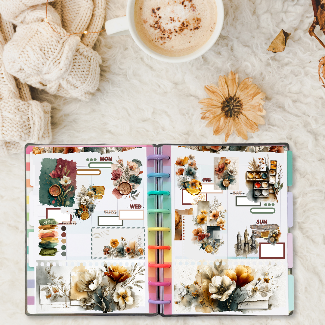 Petals & Paper Autumn Bullet Journal Sticker Kit – Winterfield Studios