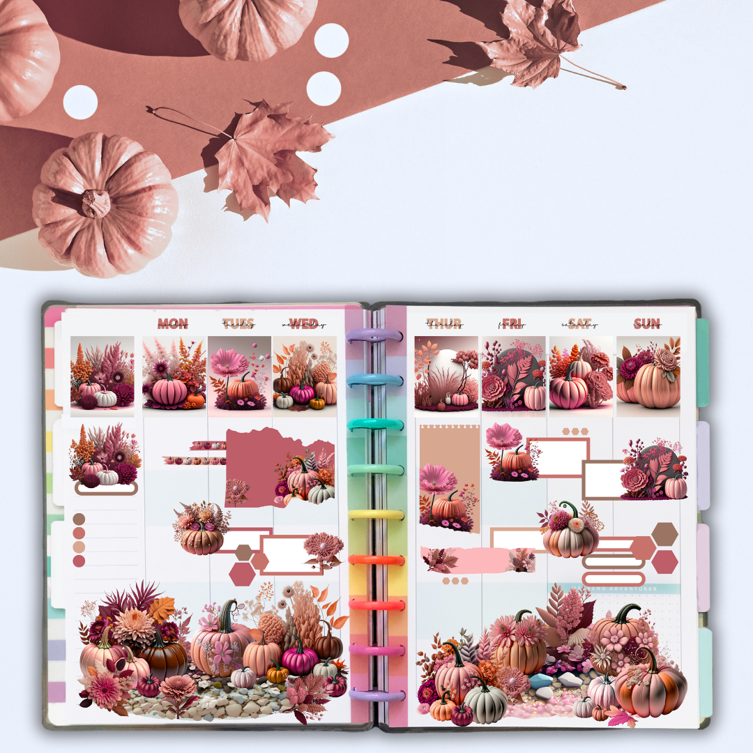 Pretty Pumpkin Garden Planner Scene Sticker Kit – Winterfield Studios