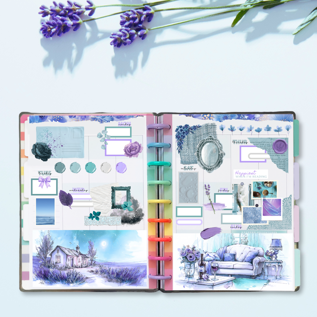 Lavender Blue Drift Bullet Journal Sticker Kit – Winterfield Studios
