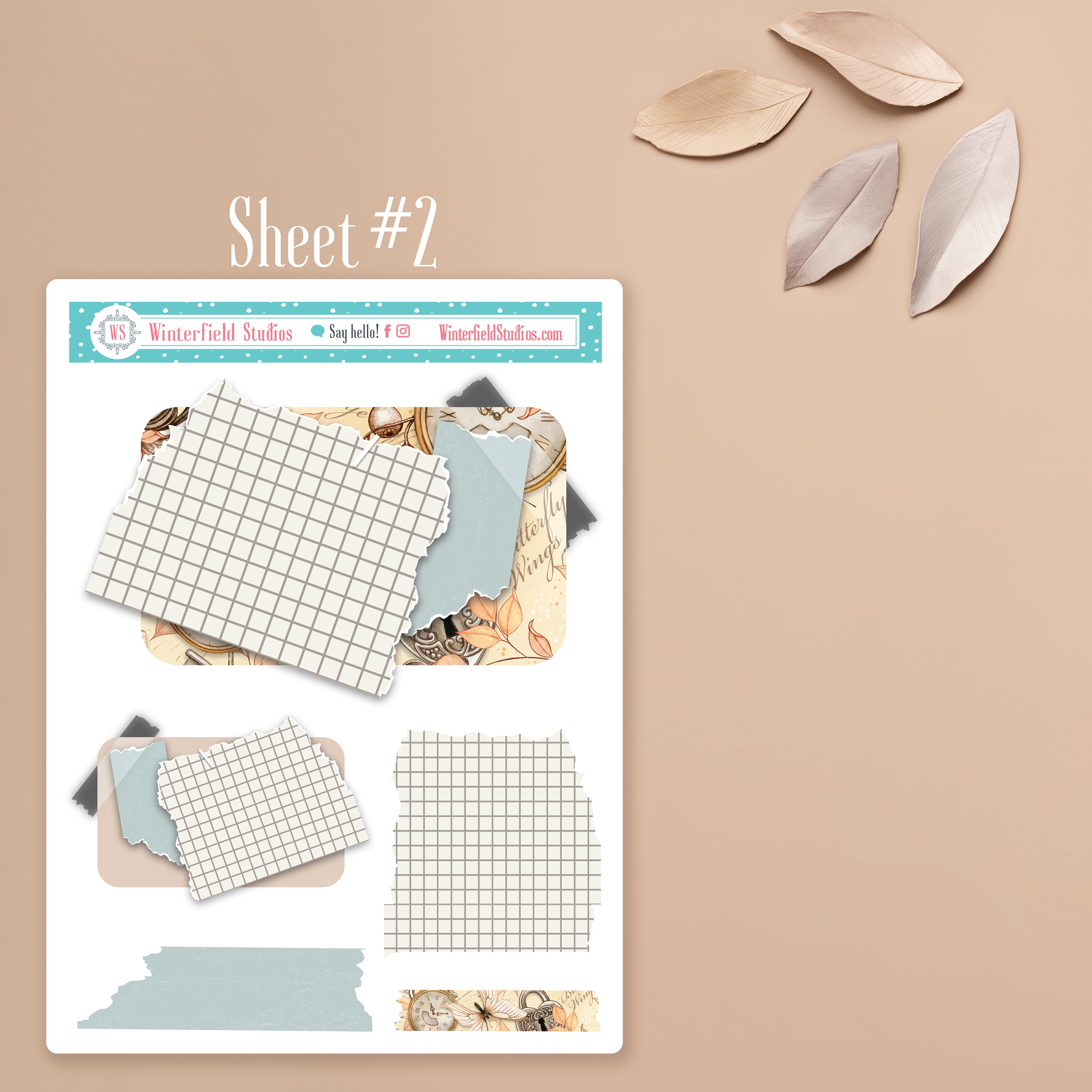 Torn Paper Ephemera Bullet Journal Sticker Kit – Winterfield Studios