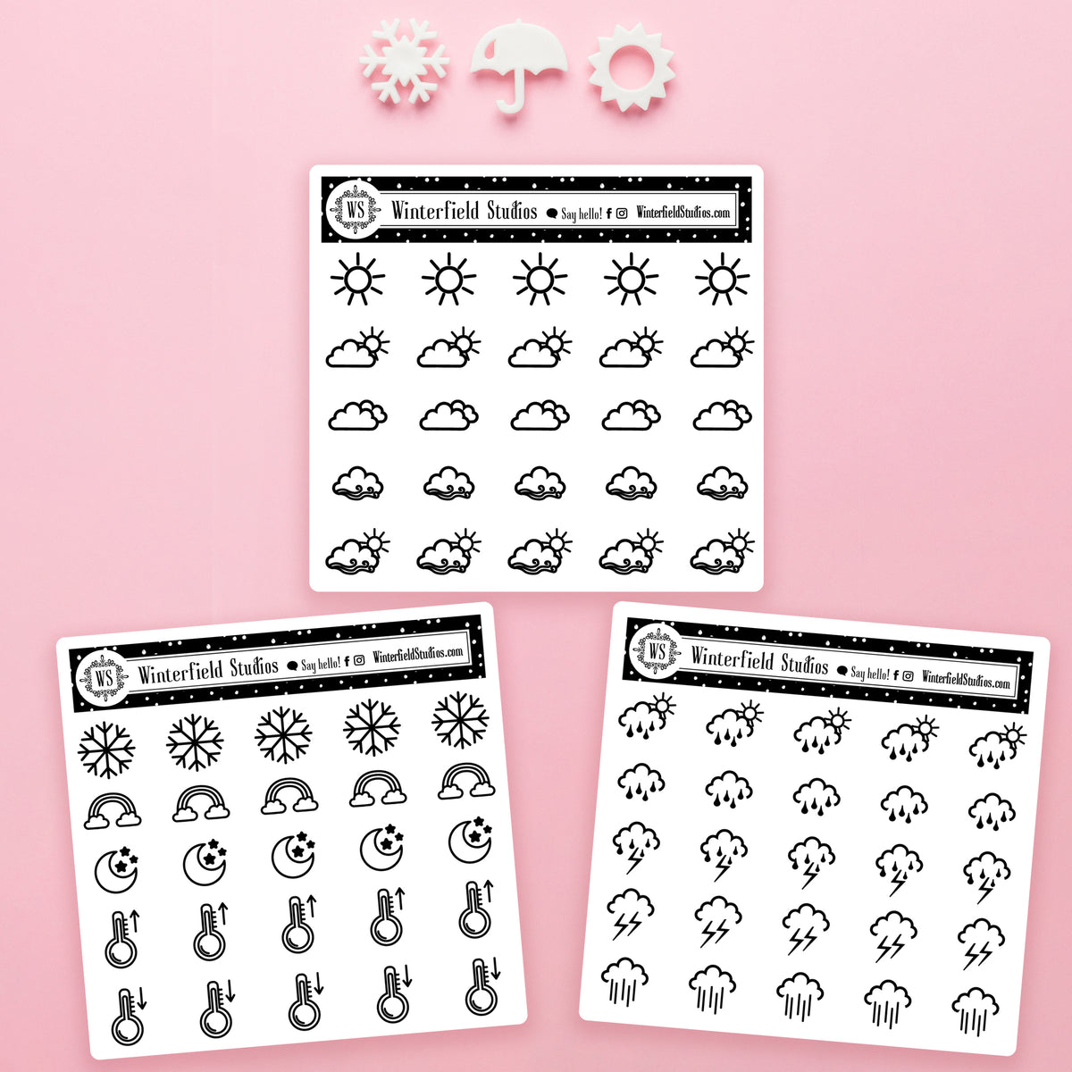 Weather Icon Stickers - Foiled Icons - Fits All Planner Types & Sizes ...