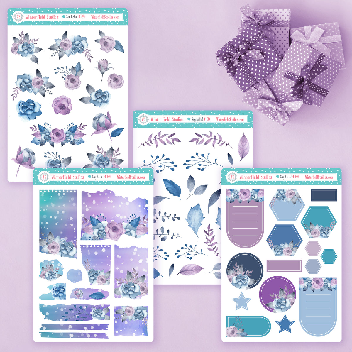 Winter Wishes Mini Bullet Journal Sticker Kit – Winterfield Studios